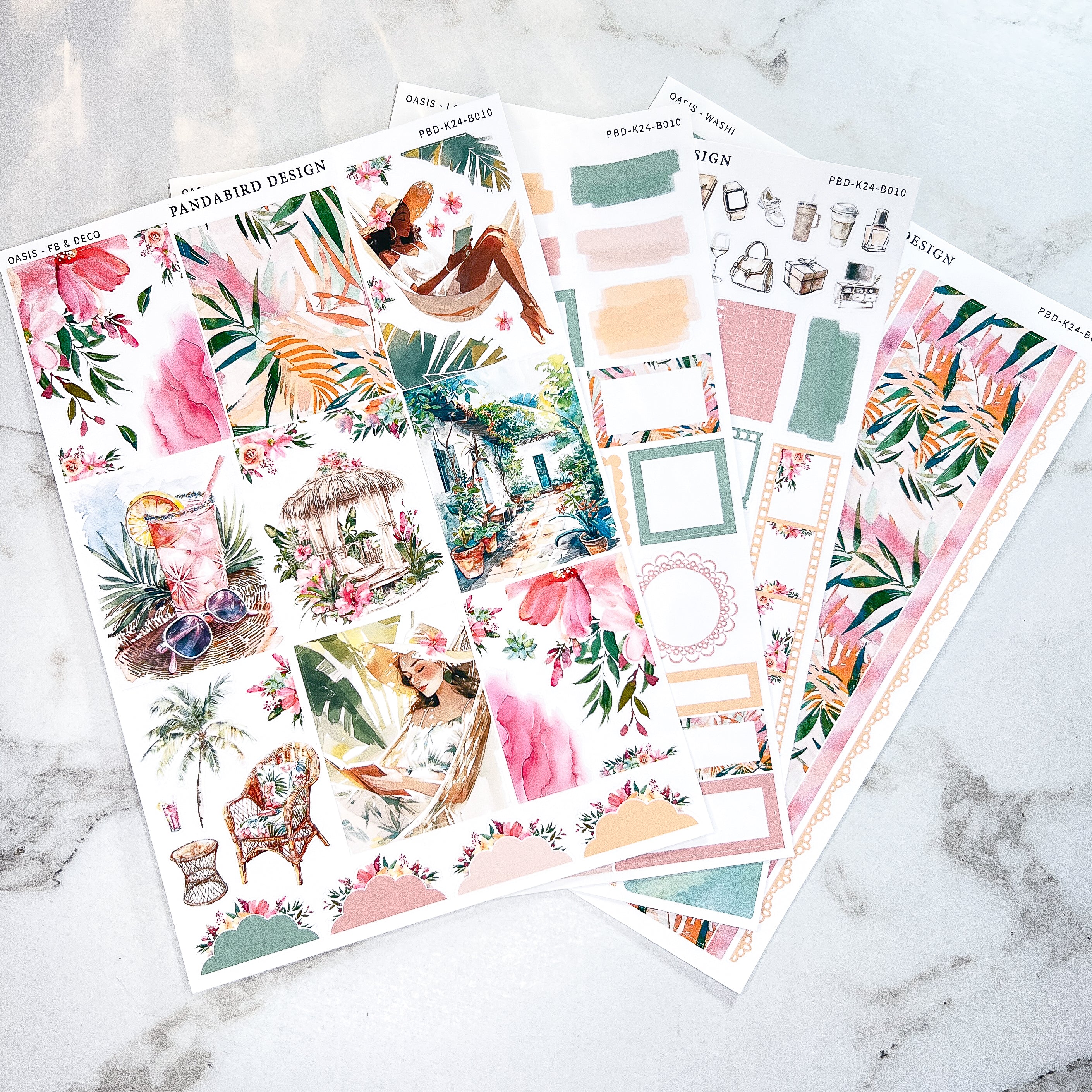 Oasis Sticker Kit – Pandabird Design